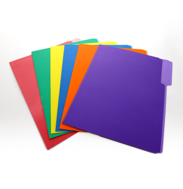 1/3 Cut Letter Size Color File Folder (6/Pack) - The CEO Creative