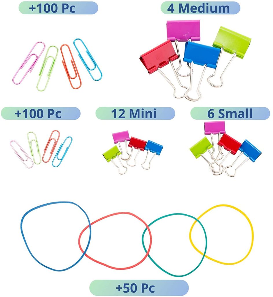 Assorted Colored Clips and Rubber Bands - The CEO Creative