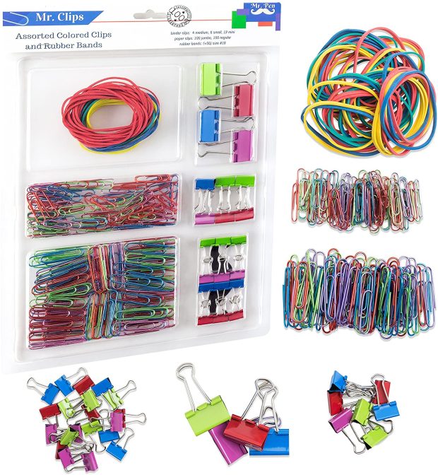 Assorted Colored Clips and Rubber Bands - The CEO Creative