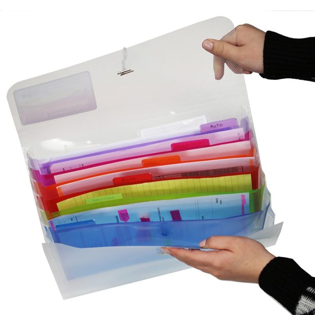 Rainbow 7-Pocket Letter Size Poly Expanding File | The CEO Creative