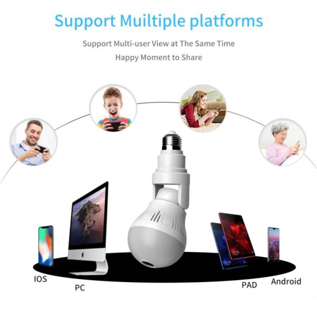 360° Panoramic Hidden Light Bulb Wifi Camera - The CEO Creative