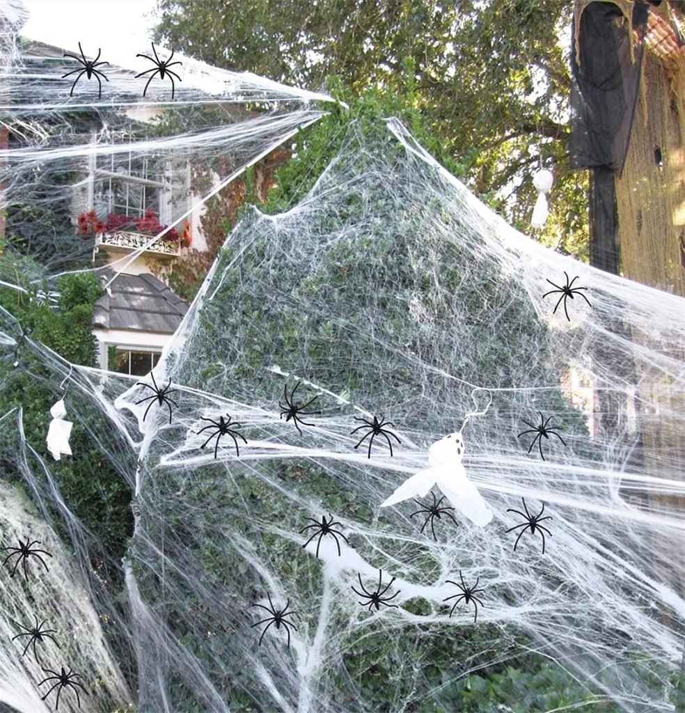 960 sqft Spider Web with 80 Small Plastic Spiders - The CEO Creative