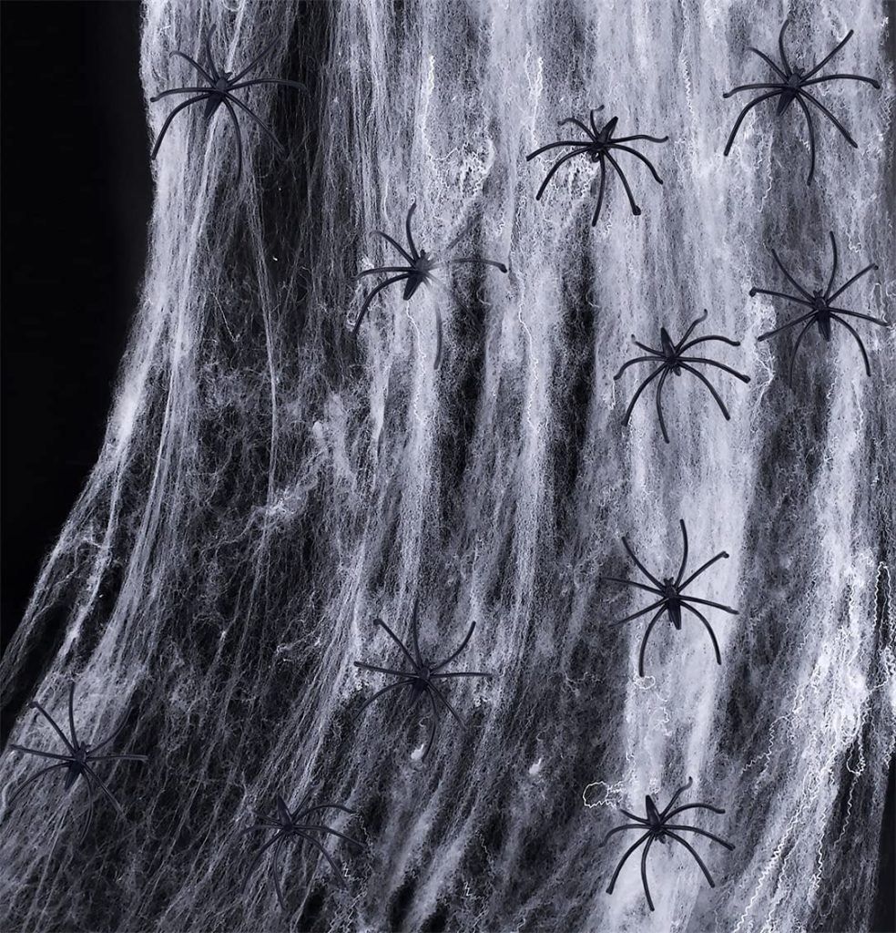 960 sqft Spider Web with 80 Small Plastic Spiders - The CEO Creative