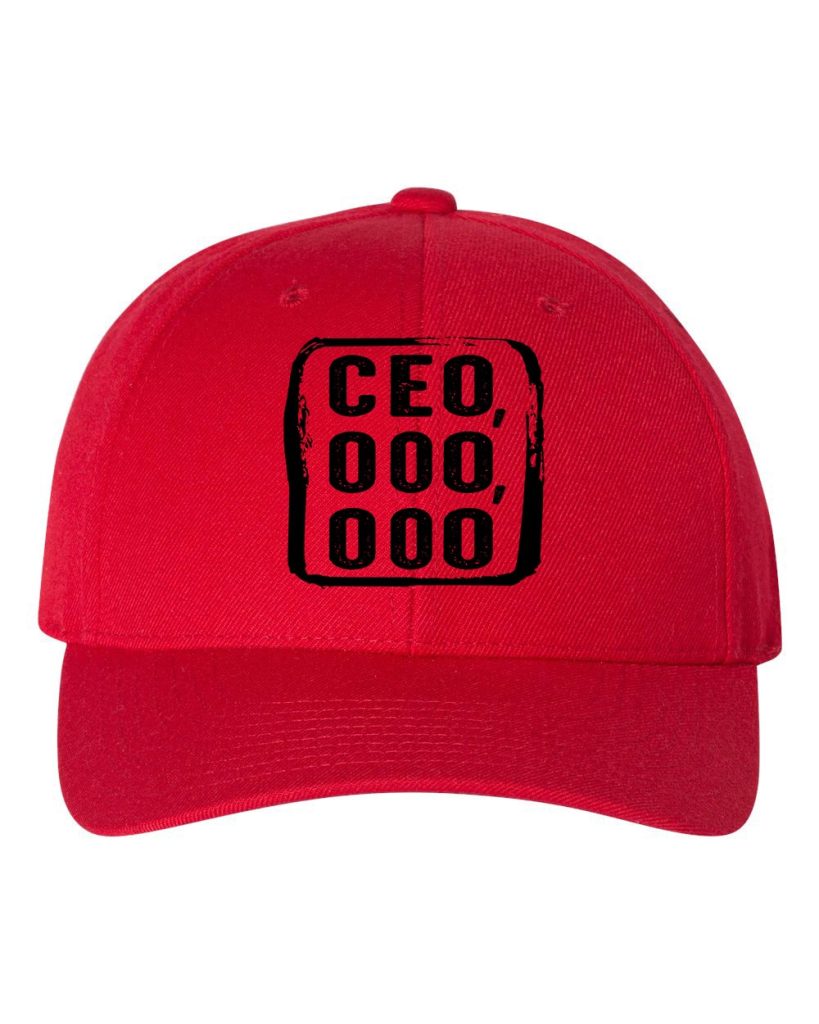 CEO,000,000 Embroidered Baseball Cap - The CEO Creative