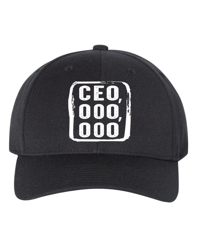 CEO,000,000 Embroidered Baseball Cap - The CEO Creative