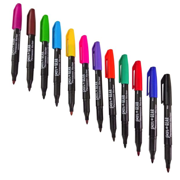 Permanent Marker 12 Count, Assorted Colors | The CEO Creative