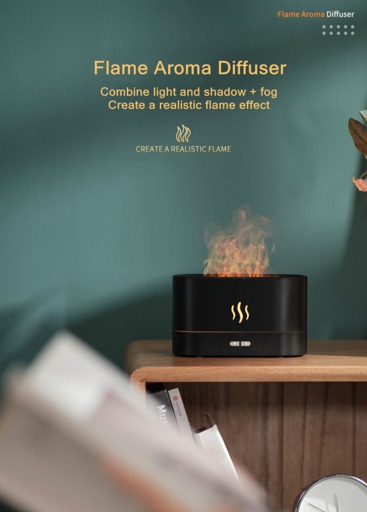 Ultrasonic Flame Essential Oil Aroma Diffuser - The CEO Creative