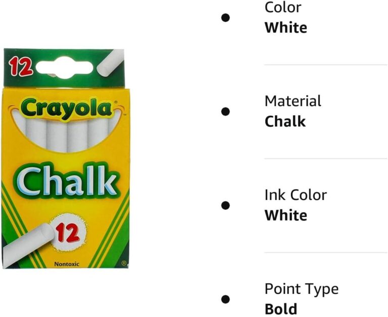 Crayola White Chalk 12 Count | The CEO Creative