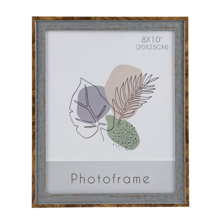 Net30 8x10 Coffee Picture Frame with Grey & Gold Trim